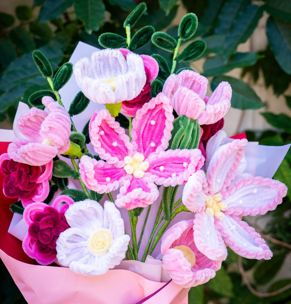 Pipe Cleaner Bouquet - Pastel Wildflowers Guide