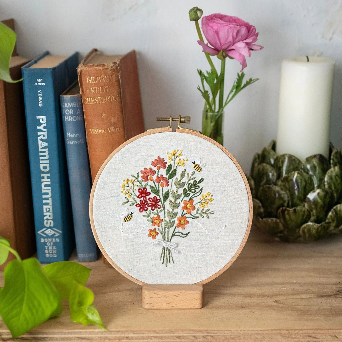 BUZZING BOUQUET Embroidery Kit | Buy Embroidery Kits Online