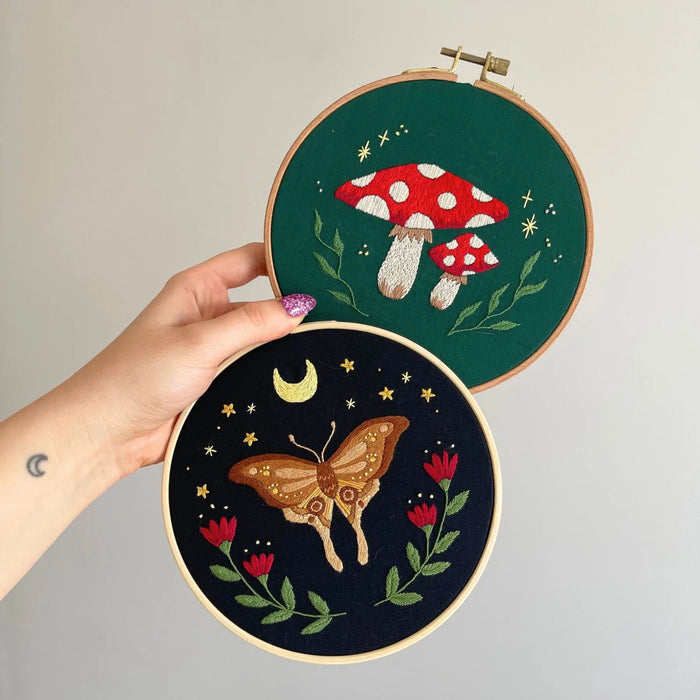 MIDNIGHT MOTH Embroidery Kit | Buy Embroidery Kits Online