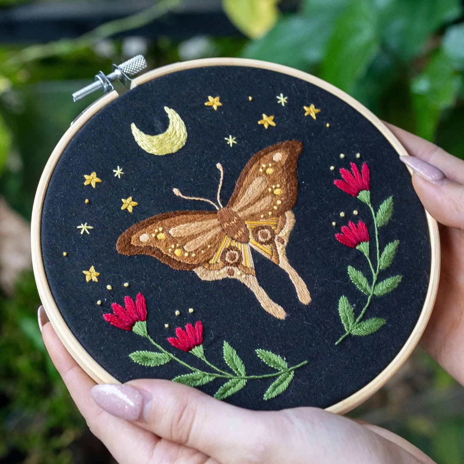 MIDNIGHT MOTH Embroidery Kit | Buy Embroidery Kits Online