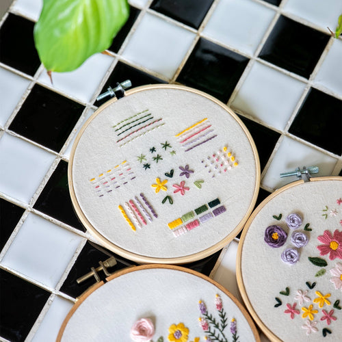 FLORAL SAMPLER Embroidery Kit | Buy Embroidery Kits Online
