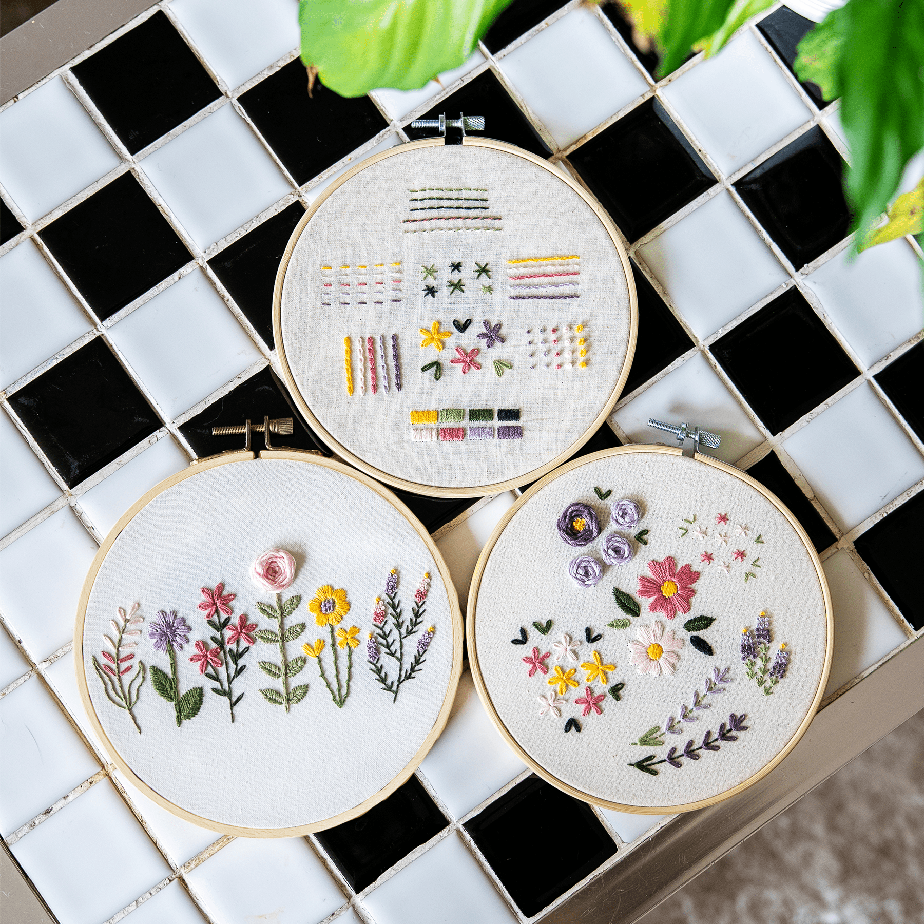 FLORAL SAMPLER Embroidery Kit | Buy Embroidery Kits Online