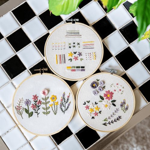 FLORAL SAMPLER Embroidery Kit | Buy Embroidery Kits Online