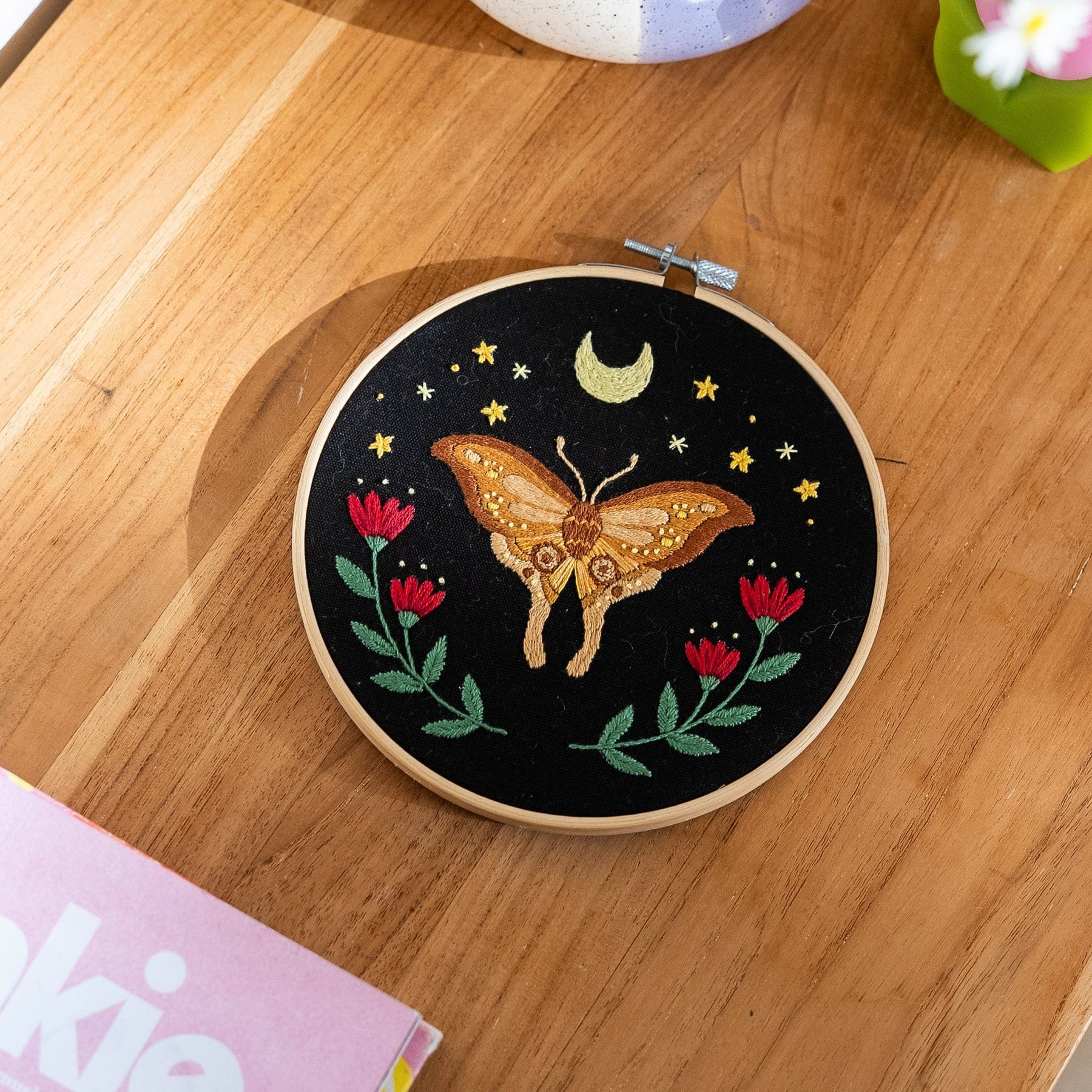 MIDNIGHT MOTH Embroidery Kit | Buy Embroidery Kits Online
