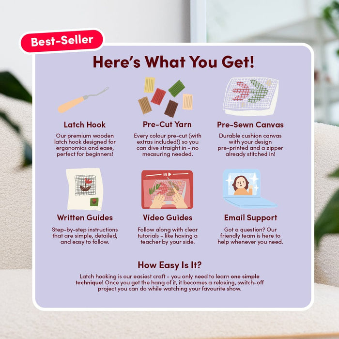 Latch Hook Cushion Kits | Craft Kits Online