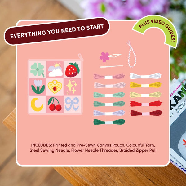 GOOD LUCK CHARMS | Half-Stitch Pouch Kit