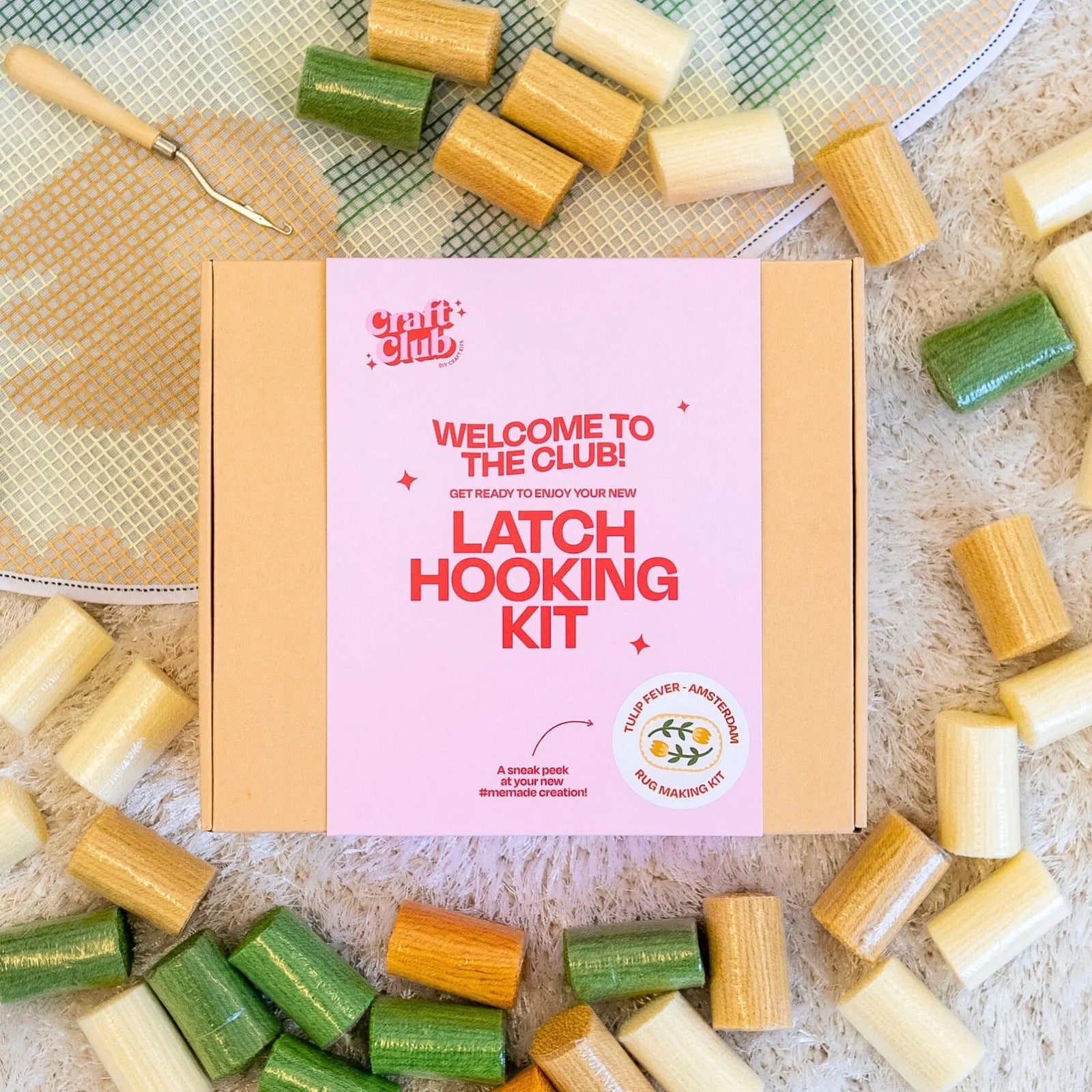 TULIP FEVER - AMSTERDAM Latch Hook Rug Making Kit | Craft Club