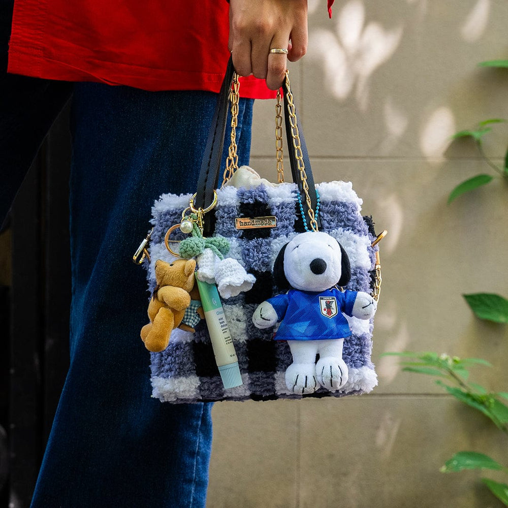 DIY Black Gingham Woven Handbag Kit | Perfect for Beginners