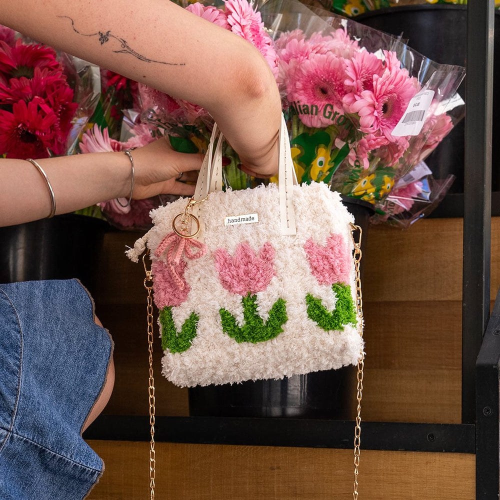 Pastel Tulip Woven Handbag DIY Kit | Easy Beginner Craft Project