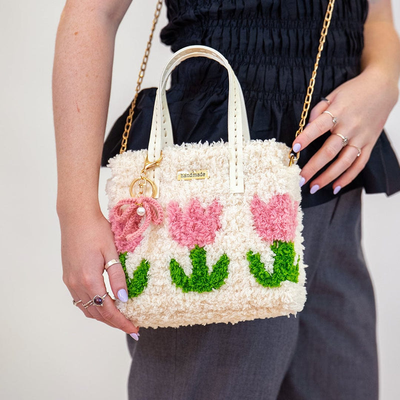 Pastel Tulip Woven Handbag DIY Kit | Easy Beginner Craft Project