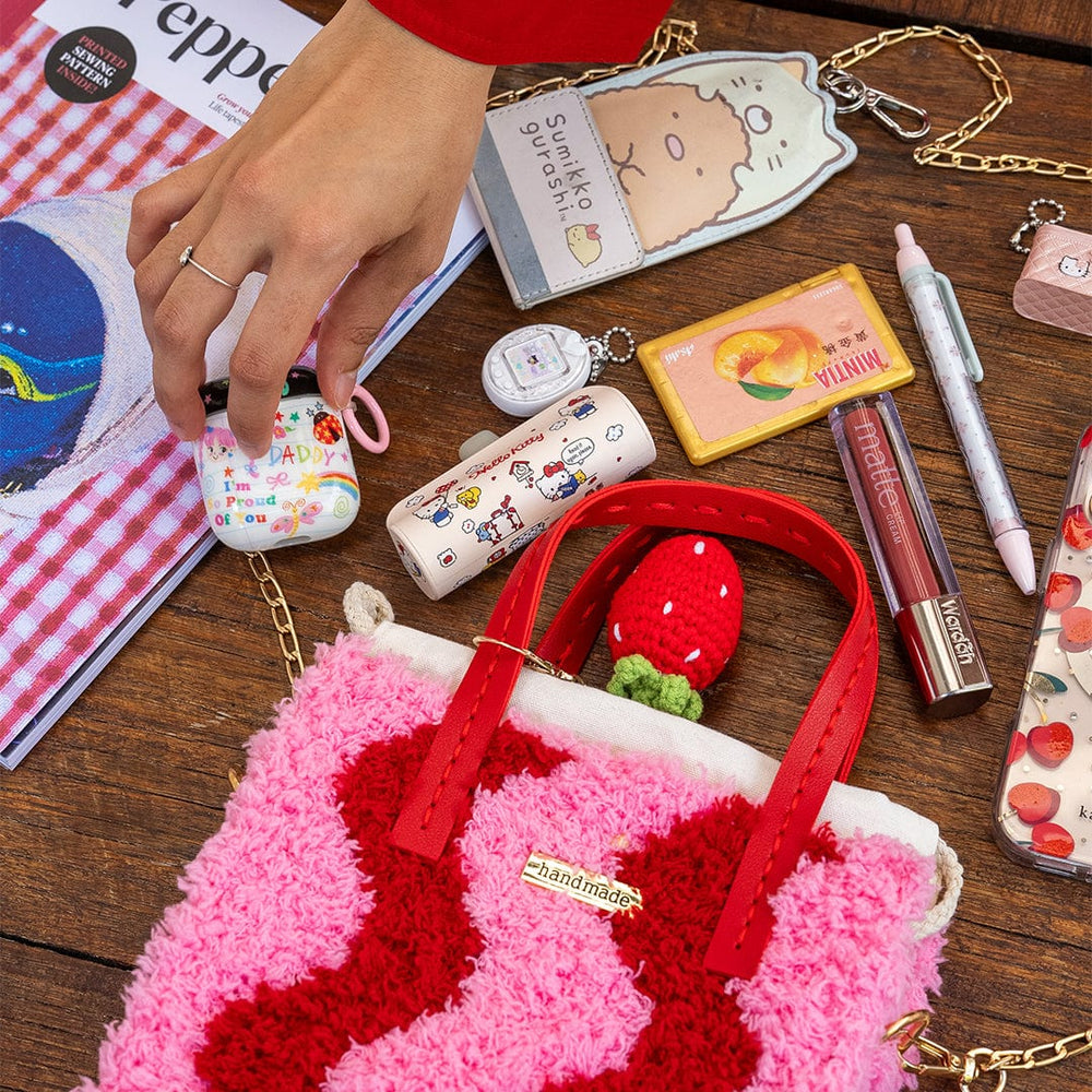 Pink & Red Wavey Woven Handbag DIY Kit | Easy Beginner Craft