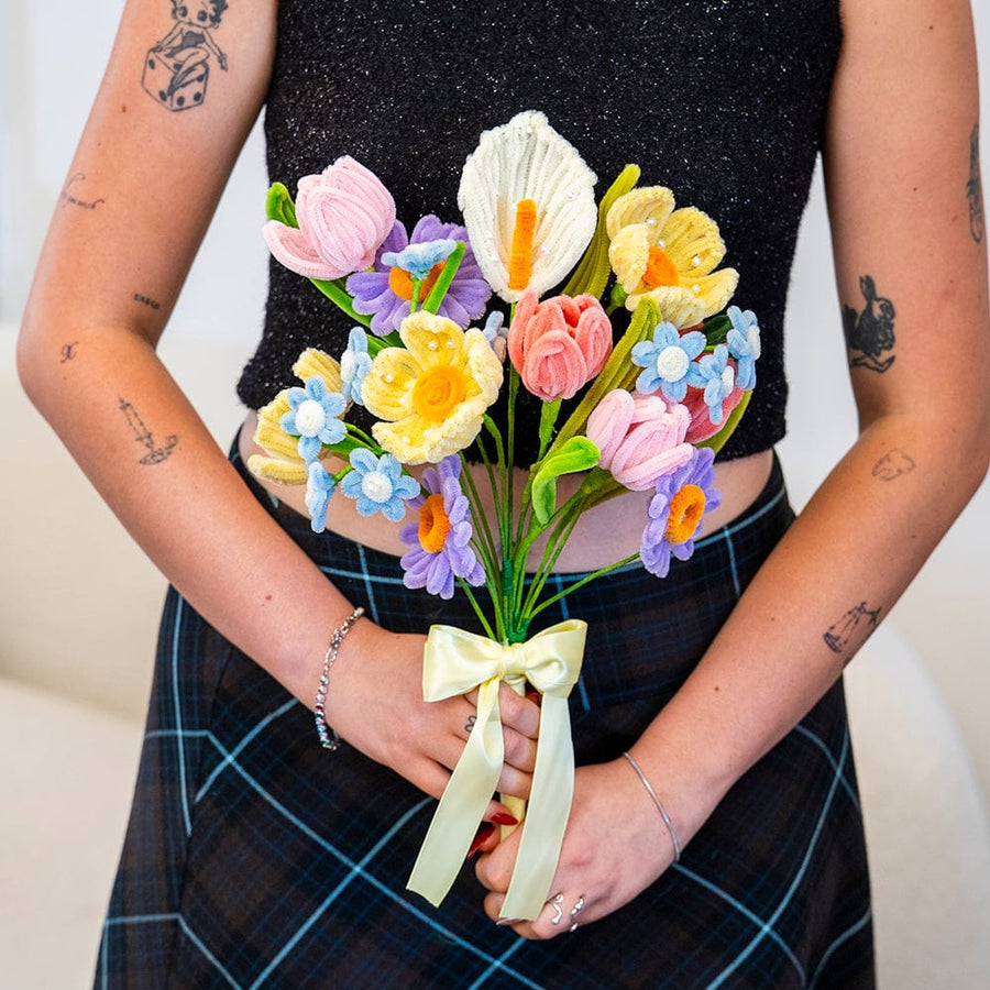 Pipe Cleaner Bouquet - Pastel Wildflowers Guide