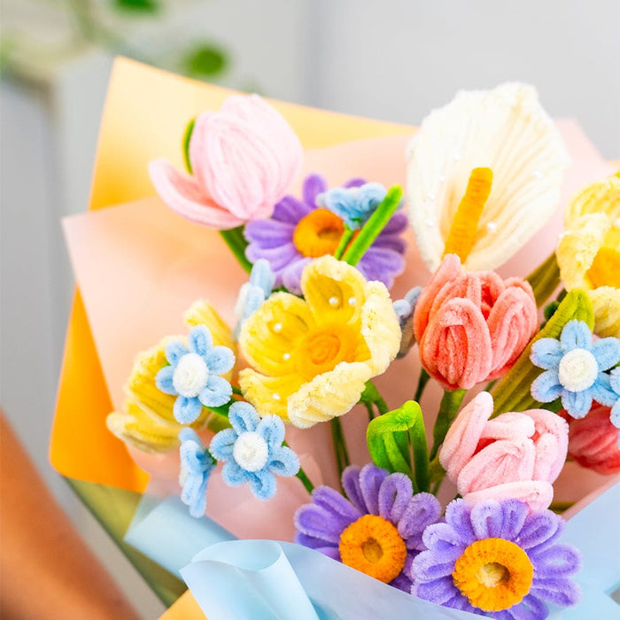 Pipe Cleaner Bouquet - Pastel Wildflowers Guide