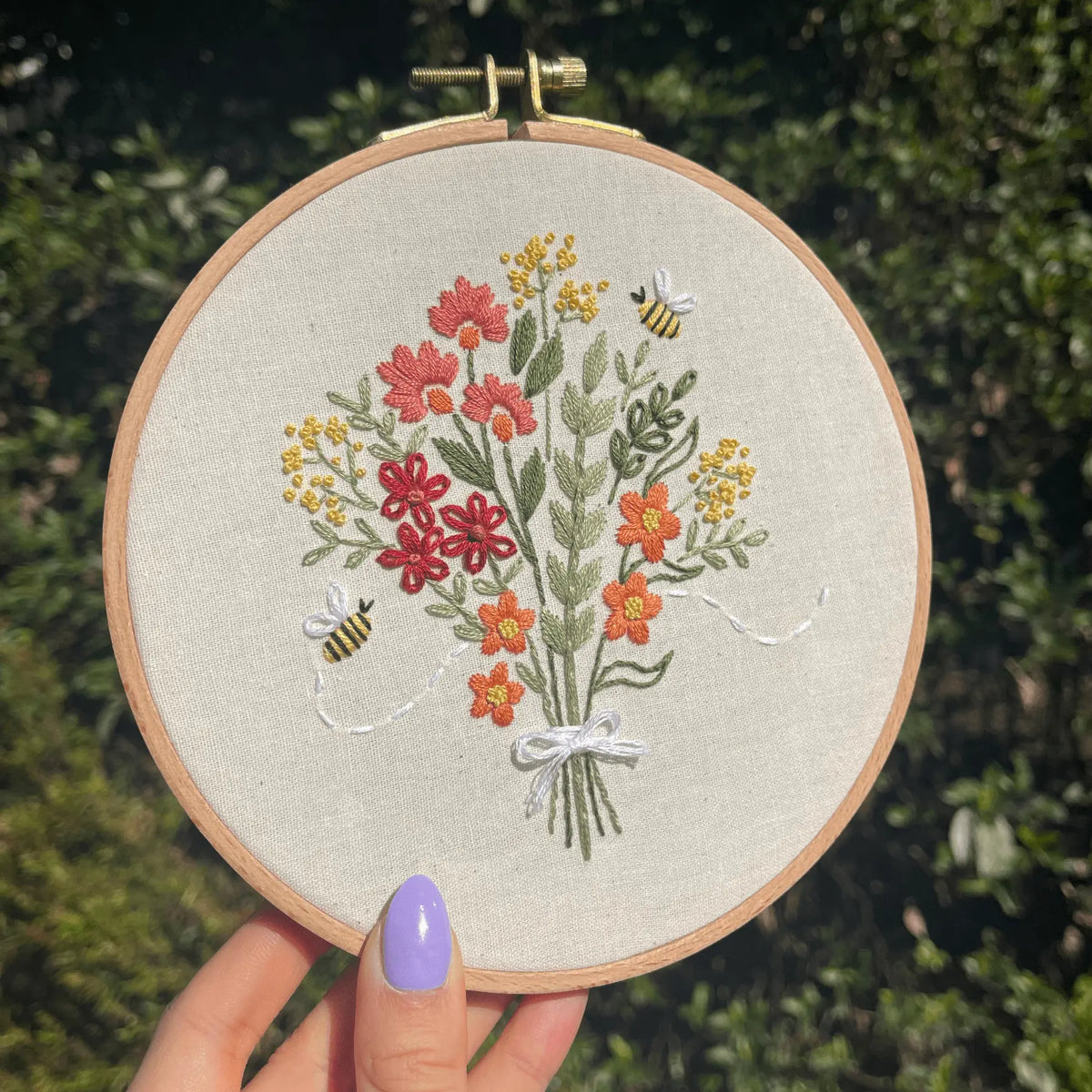 BUZZING BOUQUET Embroidery Kit | Buy Embroidery Kits Online