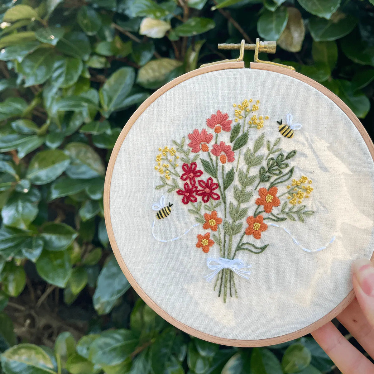 BUZZING BOUQUET Embroidery Kit | Buy Embroidery Kits Online