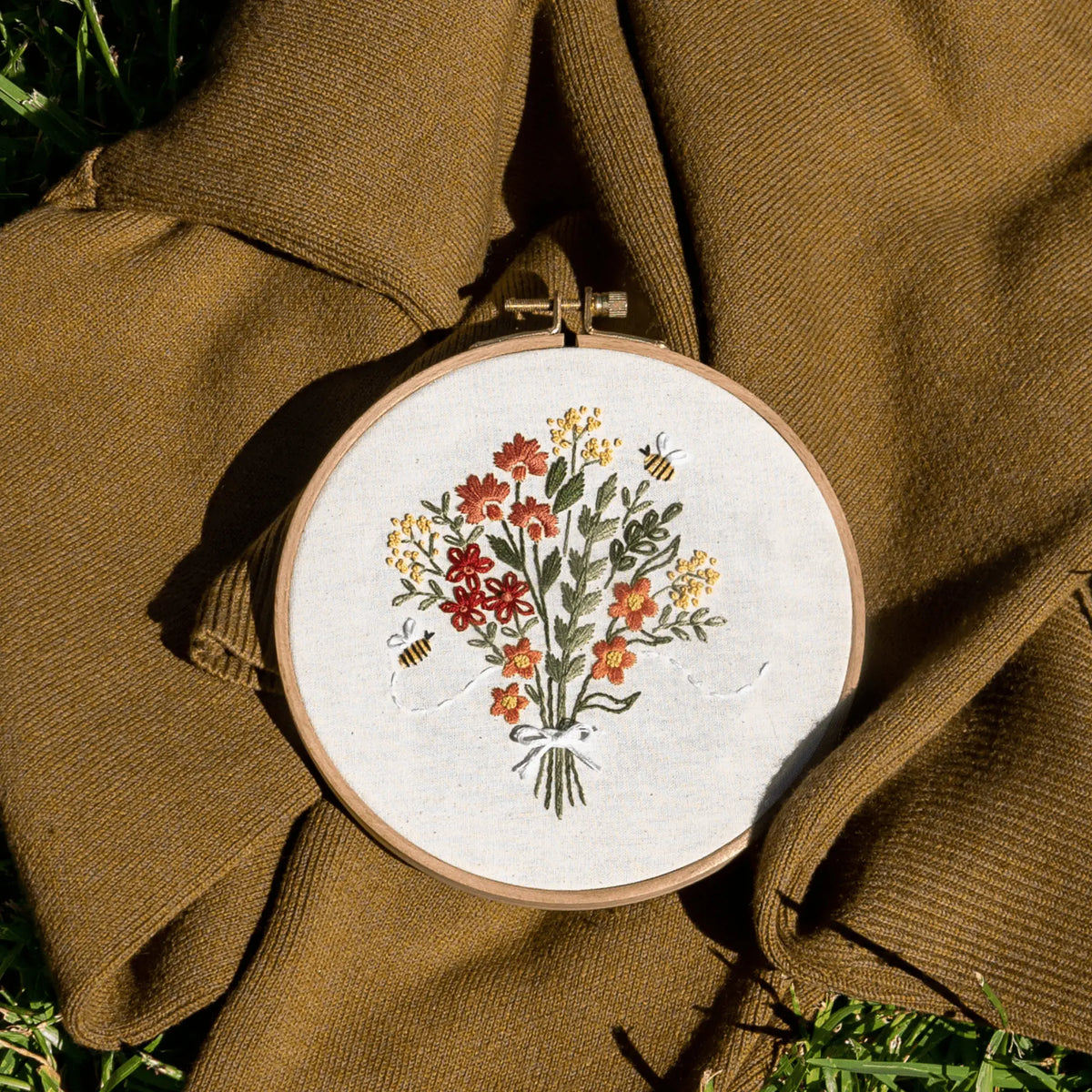 BUZZING BOUQUET Embroidery Kit | Buy Embroidery Kits Online