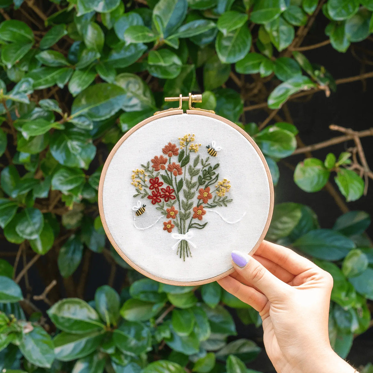 BUZZING BOUQUET Embroidery Kit | Buy Embroidery Kits Online